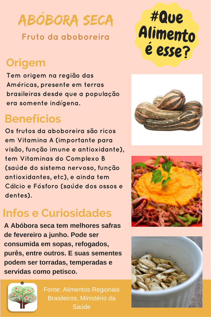Que alimento é esse? - Abóbora seca - Sustentarea